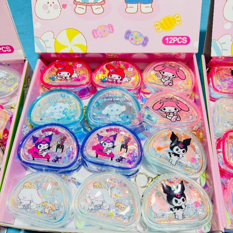 Jual Dompet Koin Plus Gantungan Kunci Tas Air Gliter Premium Sanrio ...