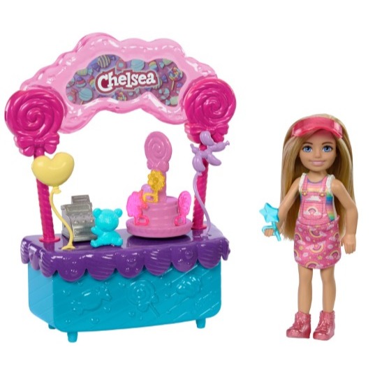Jual MATTEL HRM07 Barbie Chelsea Doll & Lollipop Stand Playset with ...