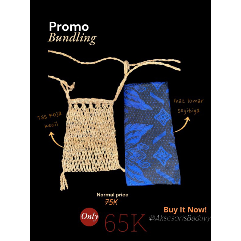 Jual New Special Bundle 2in1 Tas Koja Baduy Slayer Ikat Kepala Segitiga ...