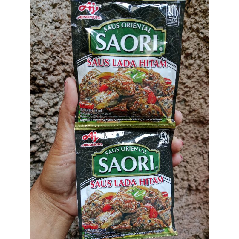 Jual Saori Saus Lada Hitam 1 Renceng isi 10 Sachet Saori | Shopee Indonesia