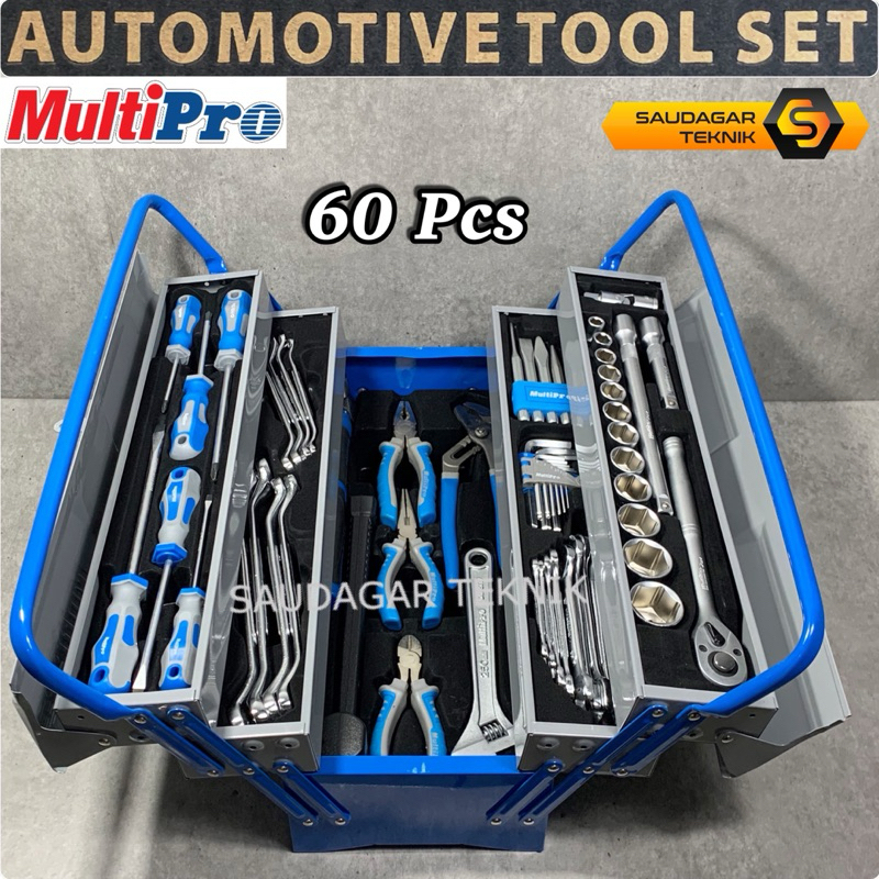 Jual Multipro Automotive Tool Set 60 Pcs Toolkit Hand Tool Hand Toolset ...
