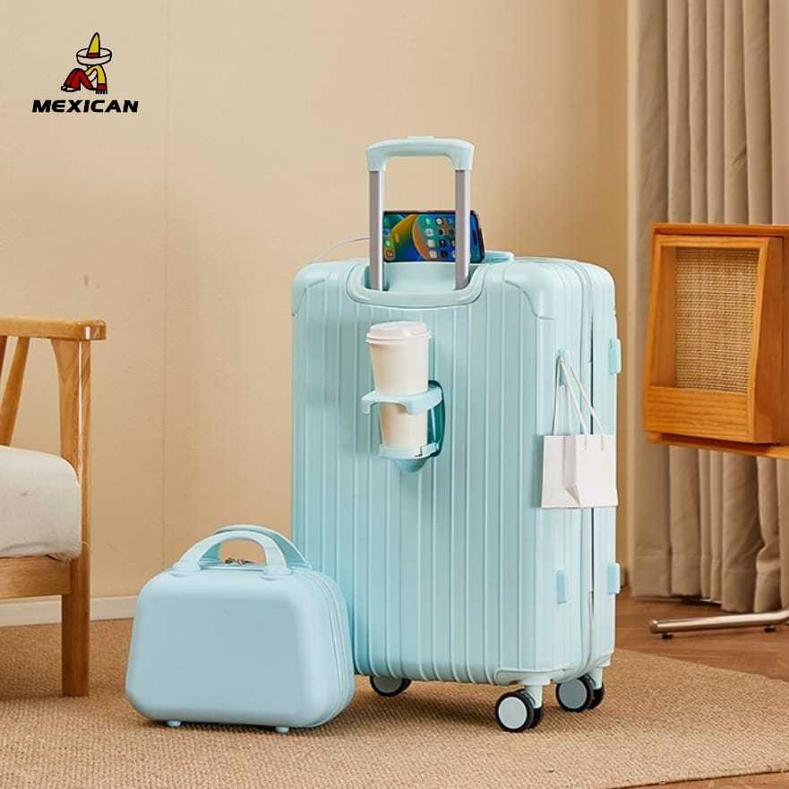 Jual Mexican Koper mini wanita 18 inch koper kabin USB charger 20 inch ...