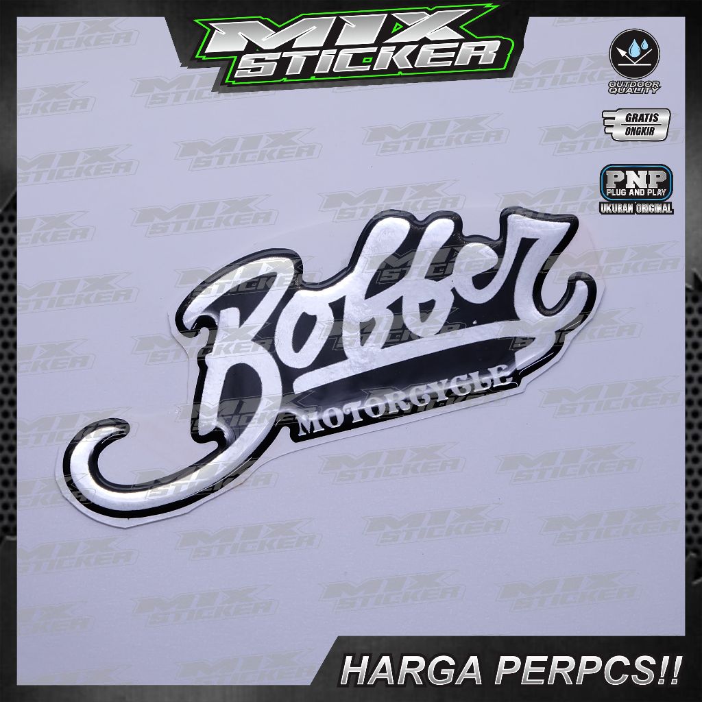 Jual emblem motor custom bobber / emblem tangki motor bobber / custom ...