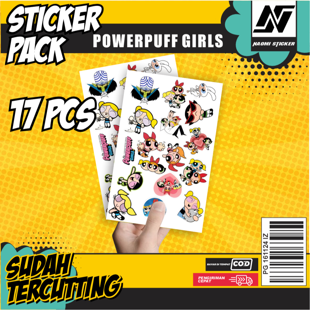 Jual sticker stiker/ power puff pack terbaru tercutting cocok untuk ...
