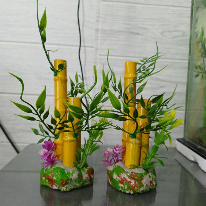 Jual SUPER MURAH Hiasan bambu / hiasan bambu akuarium / hiasan meja ...