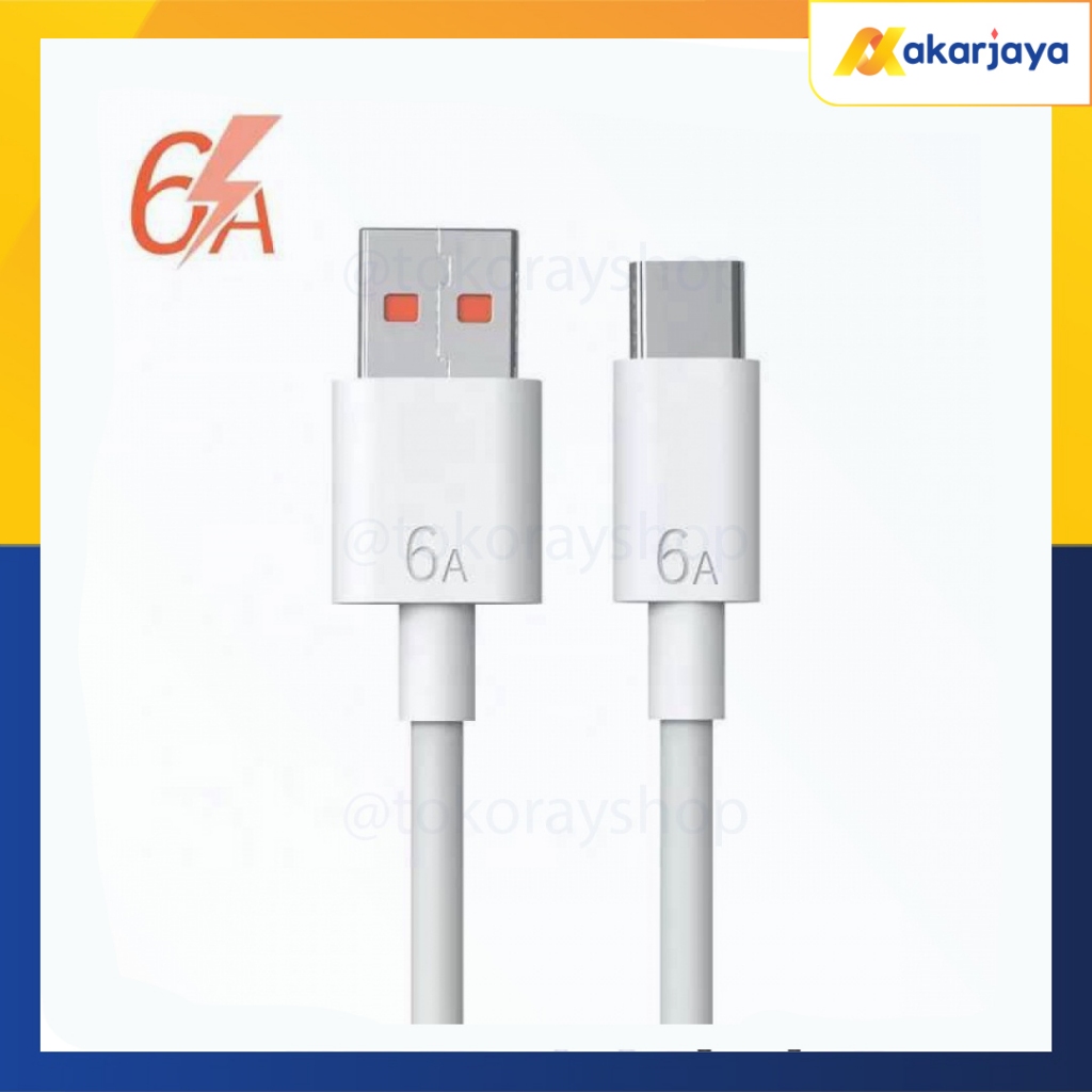 Jual Kabel Charger USB Type C Super Fast Charge 66W 6A 1 Meter | Shopee Indonesia