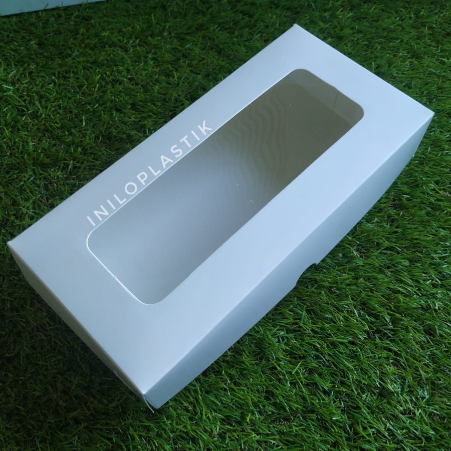Jual Box 12x25x5 / Dus Putih / Kotak Kue Brownies Putih / Box Window ...
