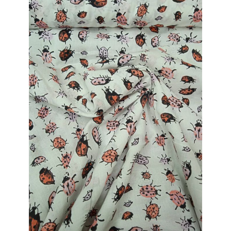 Jual BAHAN KAIN KATUN POPLINE PARIS GARMENT MOTIF KUMBANG | Shopee ...