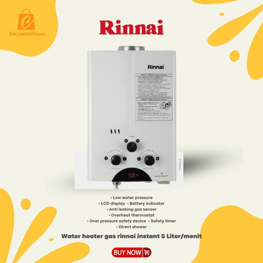Jual Water heater gas rinnai instant 5 Liter/menit RINNAI REU-5CFC REU5CFC | Shopee Indonesia
