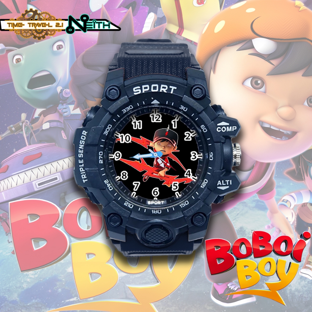Jual Jam Tangan Sport Anak Terbaru Boboiboy Strap Ruber Sporty Anti Air ...