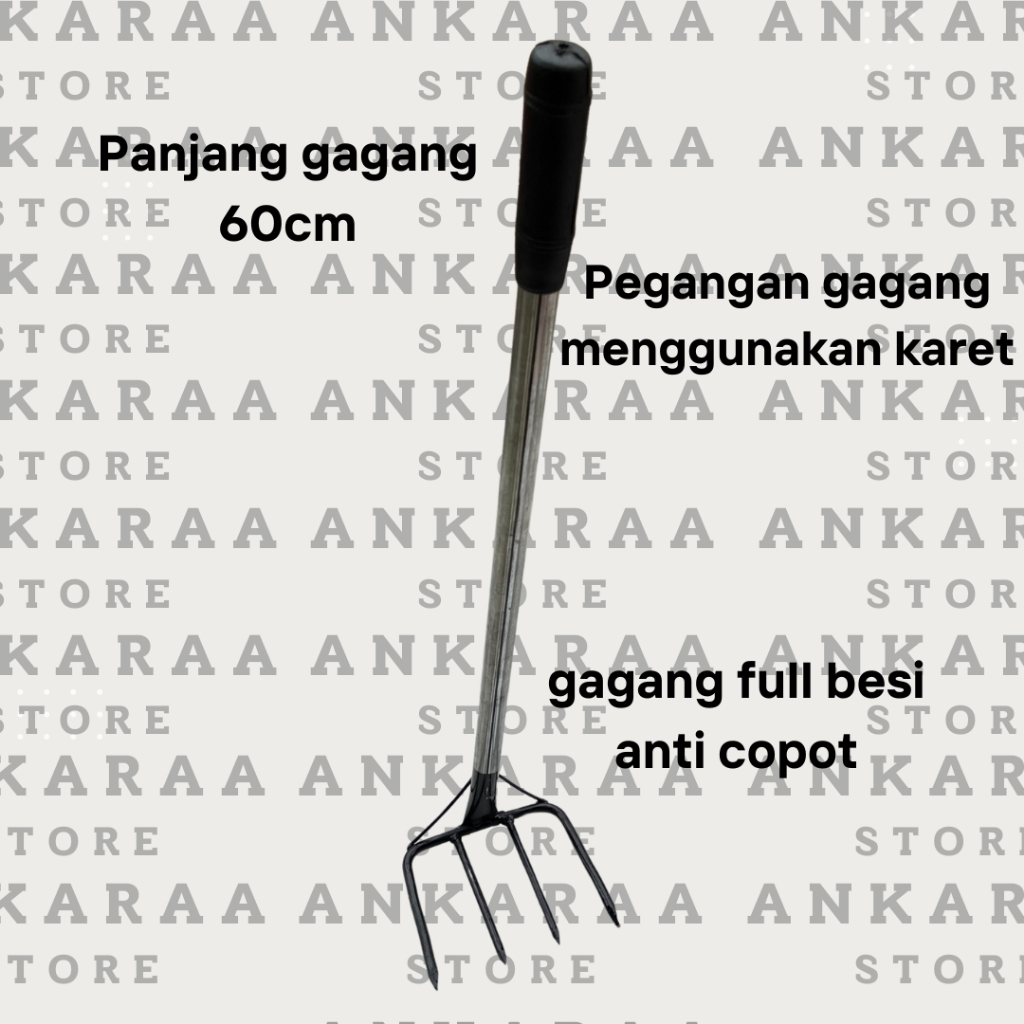 Jual Garuk Garpu Sampah Taman Full Besi Gigi 4 Anti Copot Gagang Pipa ...
