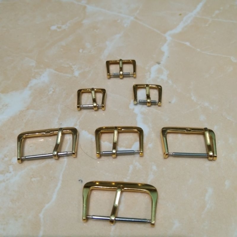 Jual PENGAIT/BUCKLE/GESPER TALI JAM TANGAN!! (GOLD)_ SEMUA UKURAN ...