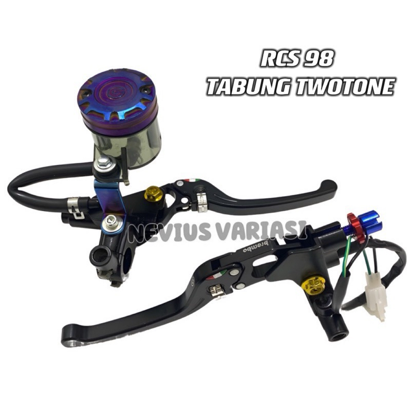 Jual Handle Master Rem Radial 98 Plus Tabung Twotone CNC Blue PNP Beat ...