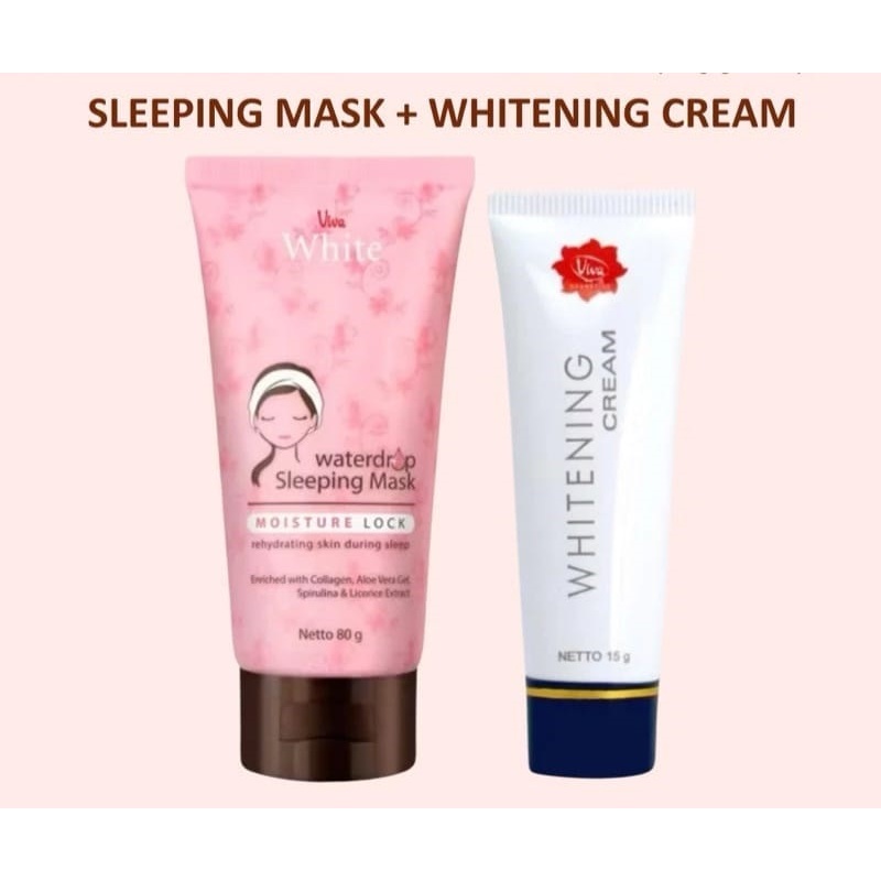 Jual VIVA PAKET 2IN1 PROMO SLEEPING MASK + WHITENING CREAM ~ ORIGINAL ...