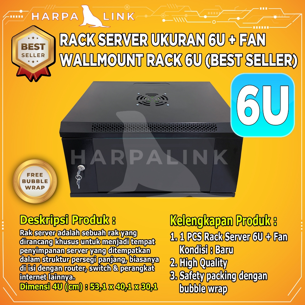 Jual Wallmount Rack Server 9U / Wallmount Rack 9U / Rak Server Ukuran ...