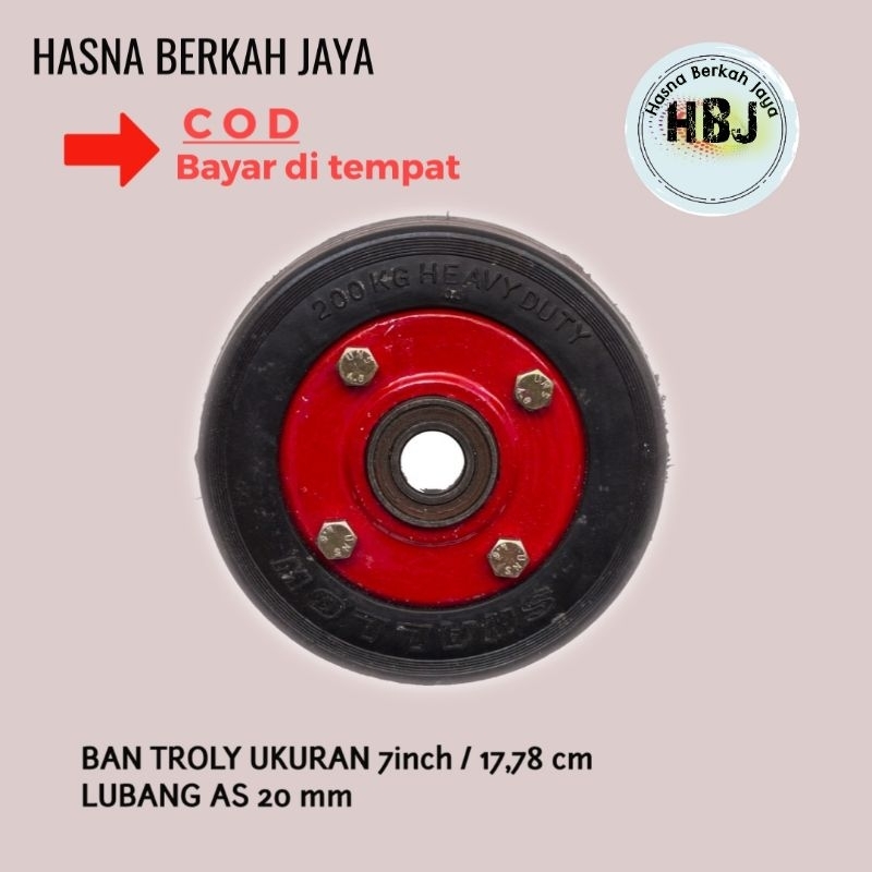 Jual RODA MURAH LORRY KARET SWALLOW 7inch | RODA TROLLEY 7 inch | RODA ...