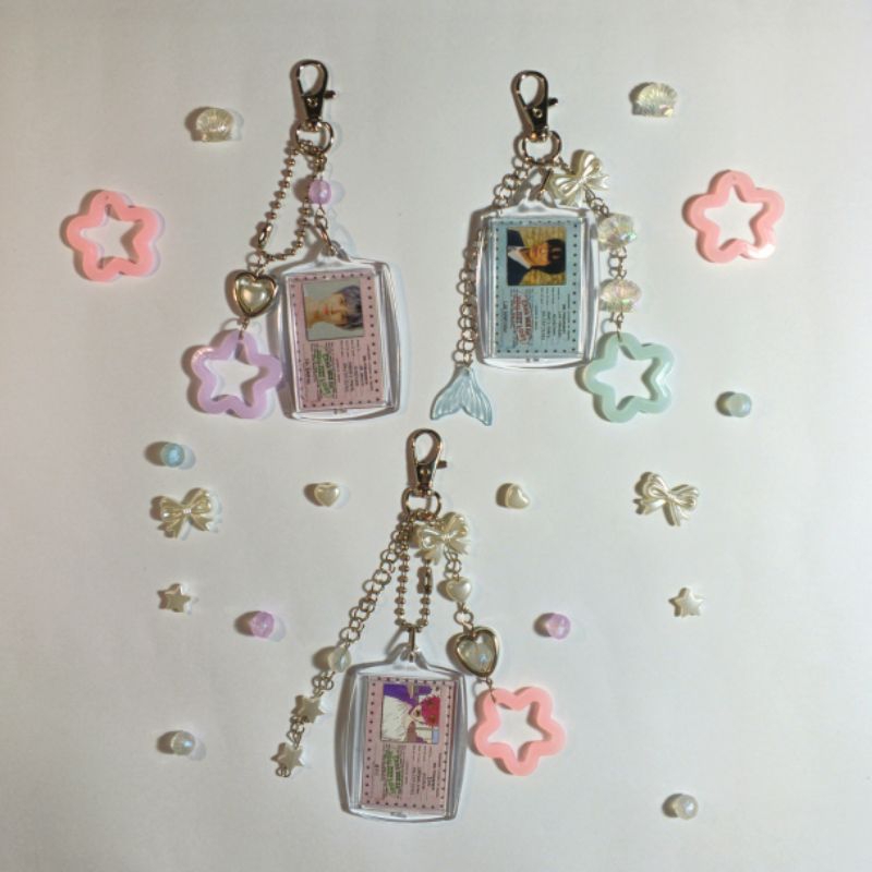 Jual [pre order] [bisa custom foto & warna] keychain manik-manik ...
