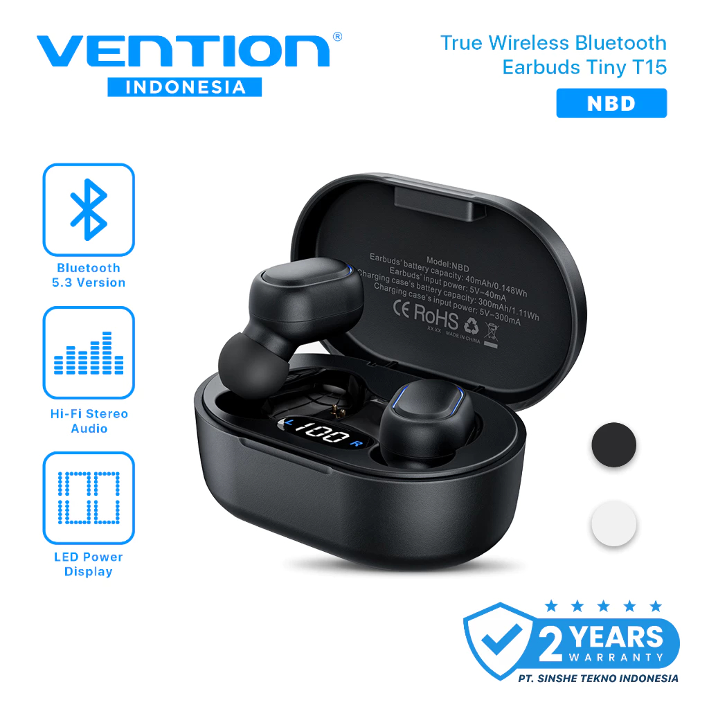 Jual Vention TWS Hi-Fi Sound Headphone Bluetooth Earphone Headset ...