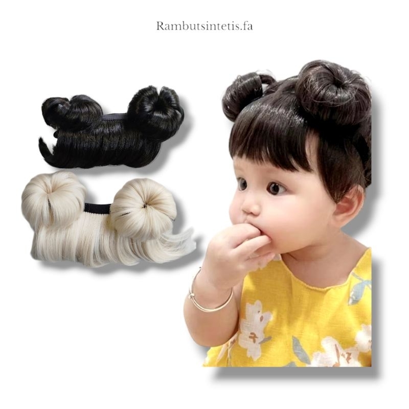 Jual RAMBUT PALSU PONI BAYI/RAMBUT PALSU ANAK/BANDANA PONI ANAK 2 BUNGA ...