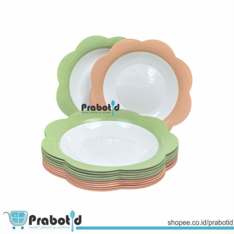 Jual PRABOTID Piring Plastik Bunga / Piring Makan Plastik Bentuk Bunga ...