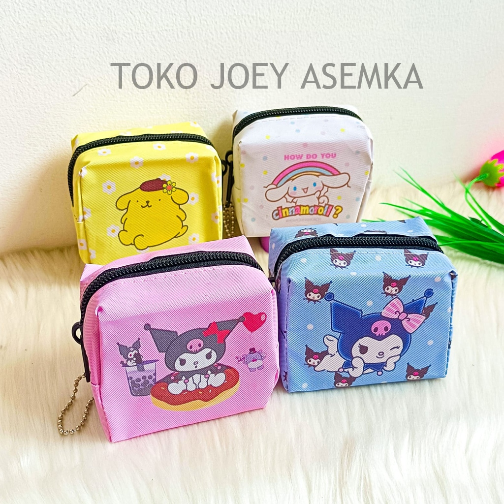 Jual DOMPET KOIN SANRIO KUROMI CINAMOROLL MELODY PURIN POUCH COIN KARTU ...