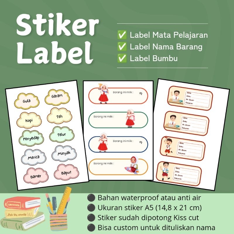 Jual STIKER LABEL NAMA BARANG | Shopee Indonesia