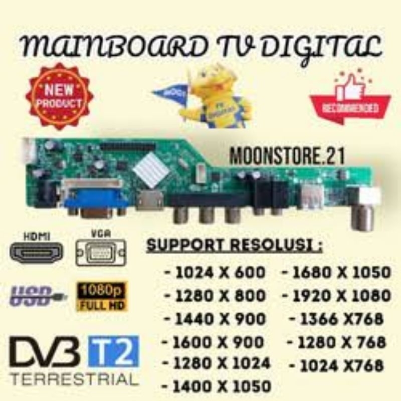 Jual Mainboard Universal LCD LED TV Digital DVB T2 | Shopee Indonesia
