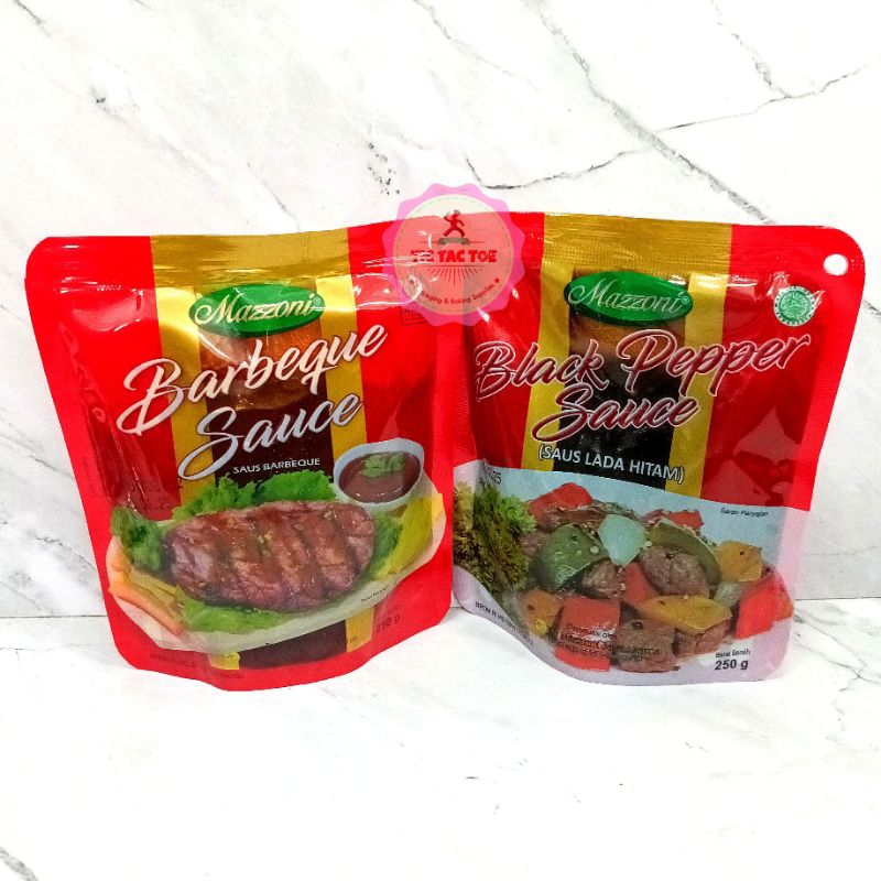 Jual Mazzoni Saos Lada Hitam 250gr/Mazzoni Barbeque/Sauce/ Saus ...