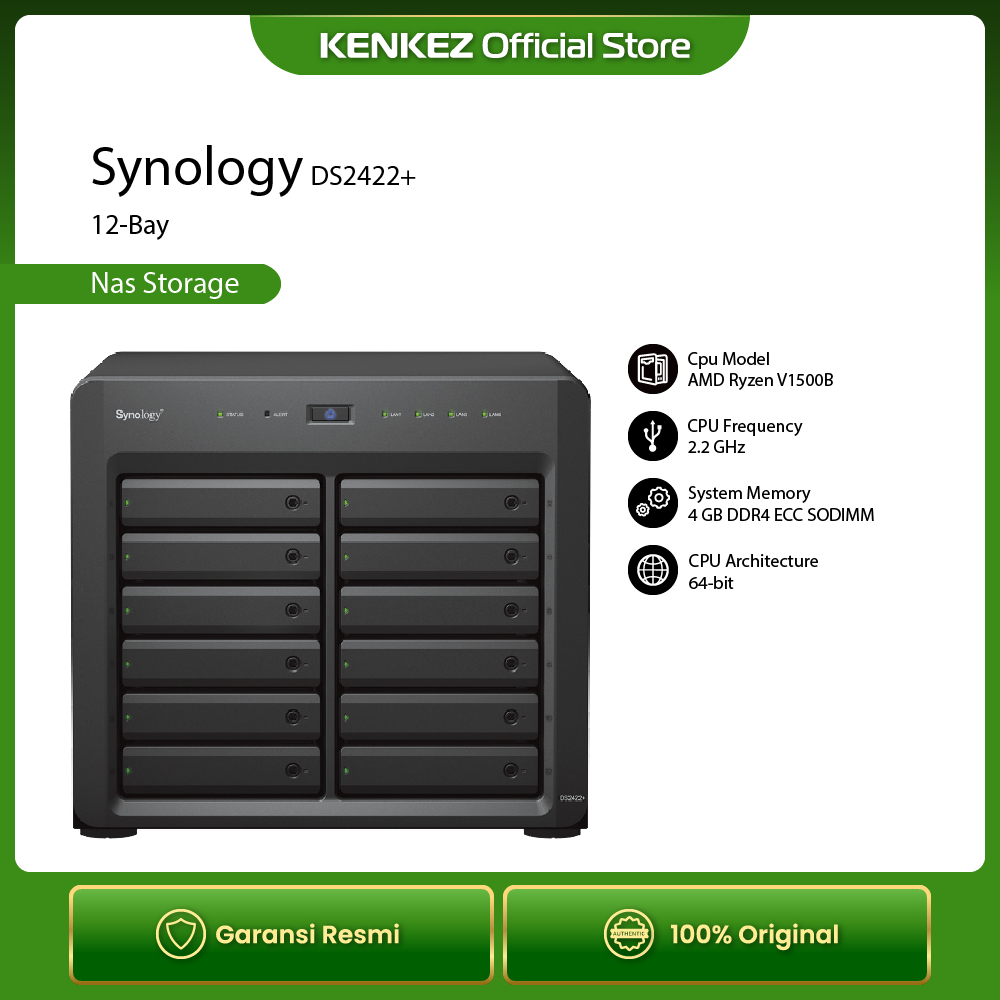 Jual Synology DS2422+ DiskStation 12-Bay 2.2GHz / 4GB NAS Server ...