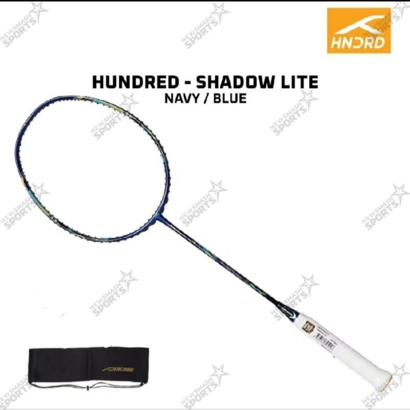 Jual raket badminton hundred shadow lite navy/blue | Shopee Indonesia