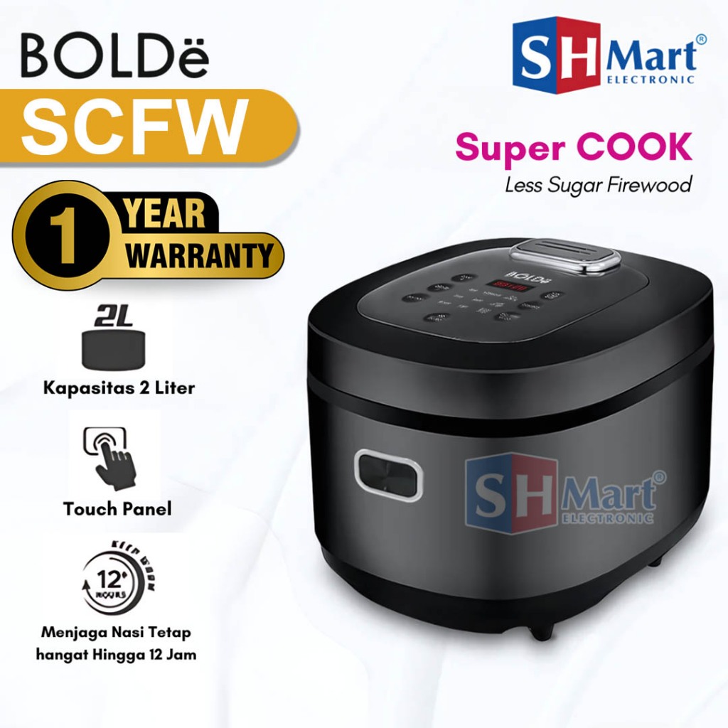 Jual BOLDE RICE COOKER SUPER COOK LESS SUGAR FIREWOOD KAPASITAS 2 LITER ...