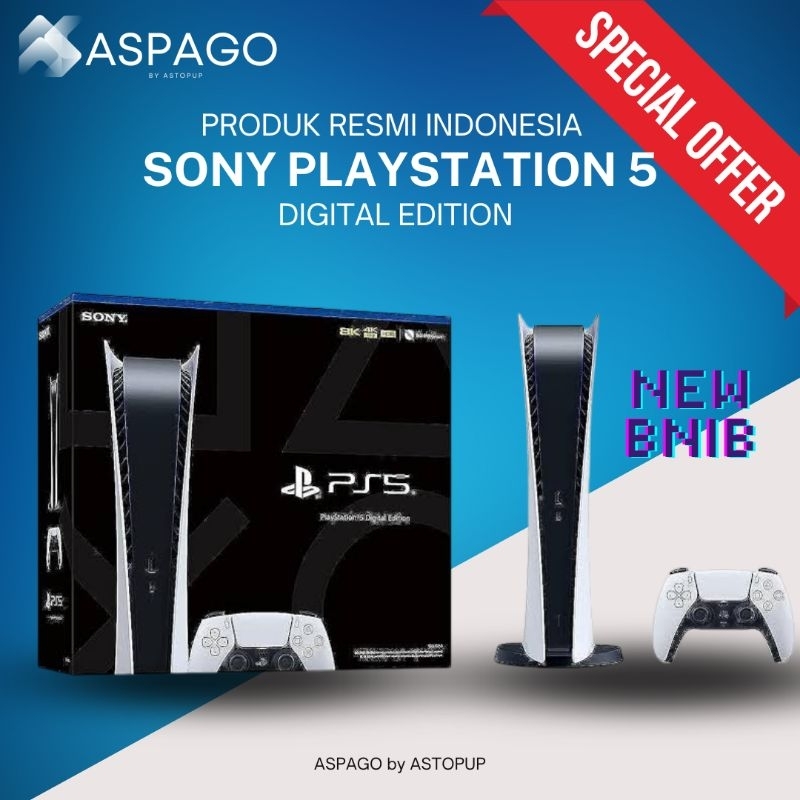 Jual Sony PS5 Slim Console PlayStation®5 Digital Edition CFI-2018B01 Garansi Indonesia | Shopee ...