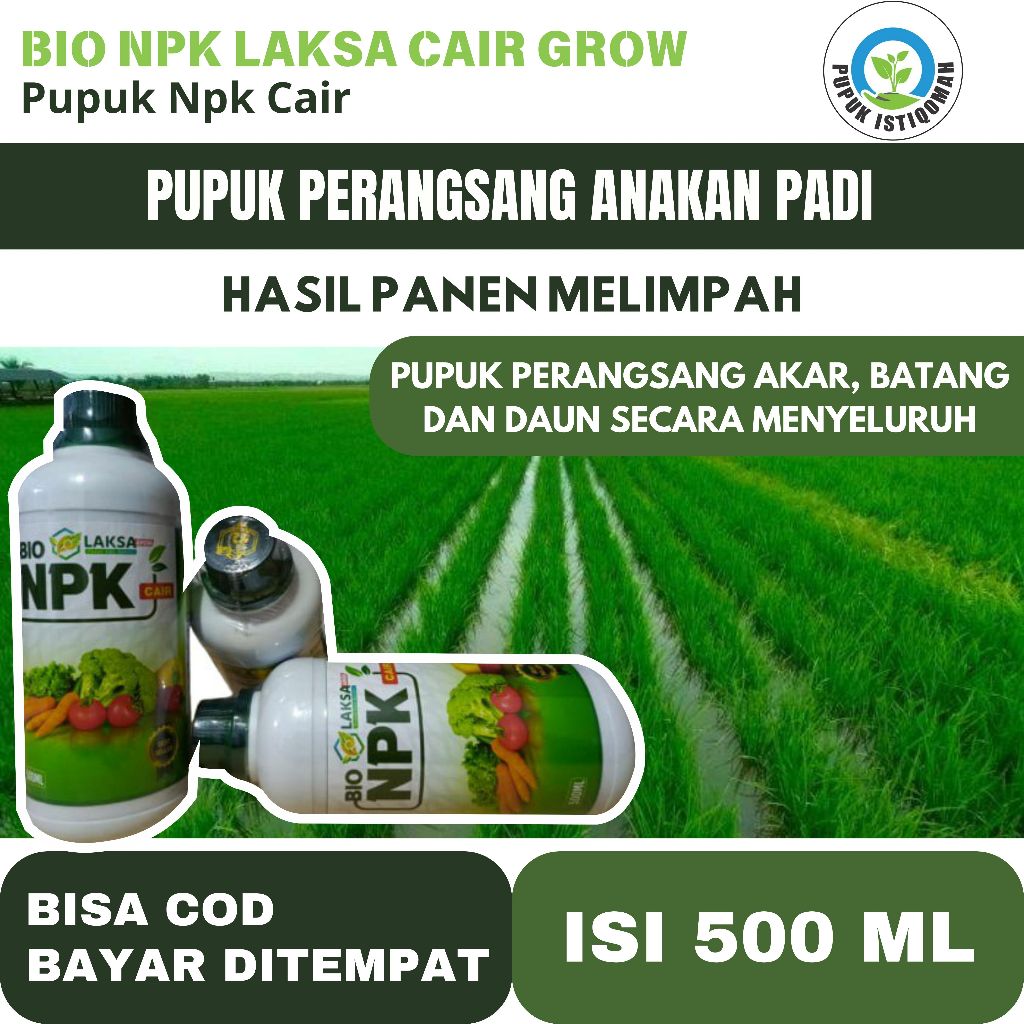 Jual Pupuk Organik Perbanyak Anakan Padi Bio Npk Laksa isi 500 ML Melipatgandakan Hasil Panen ...