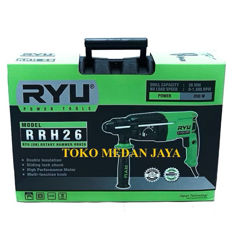 Jual MESIN BOBOK ROTARY HAMMER RYU RRH 26 BOBOK DEMOLITION DRILL 3 ...