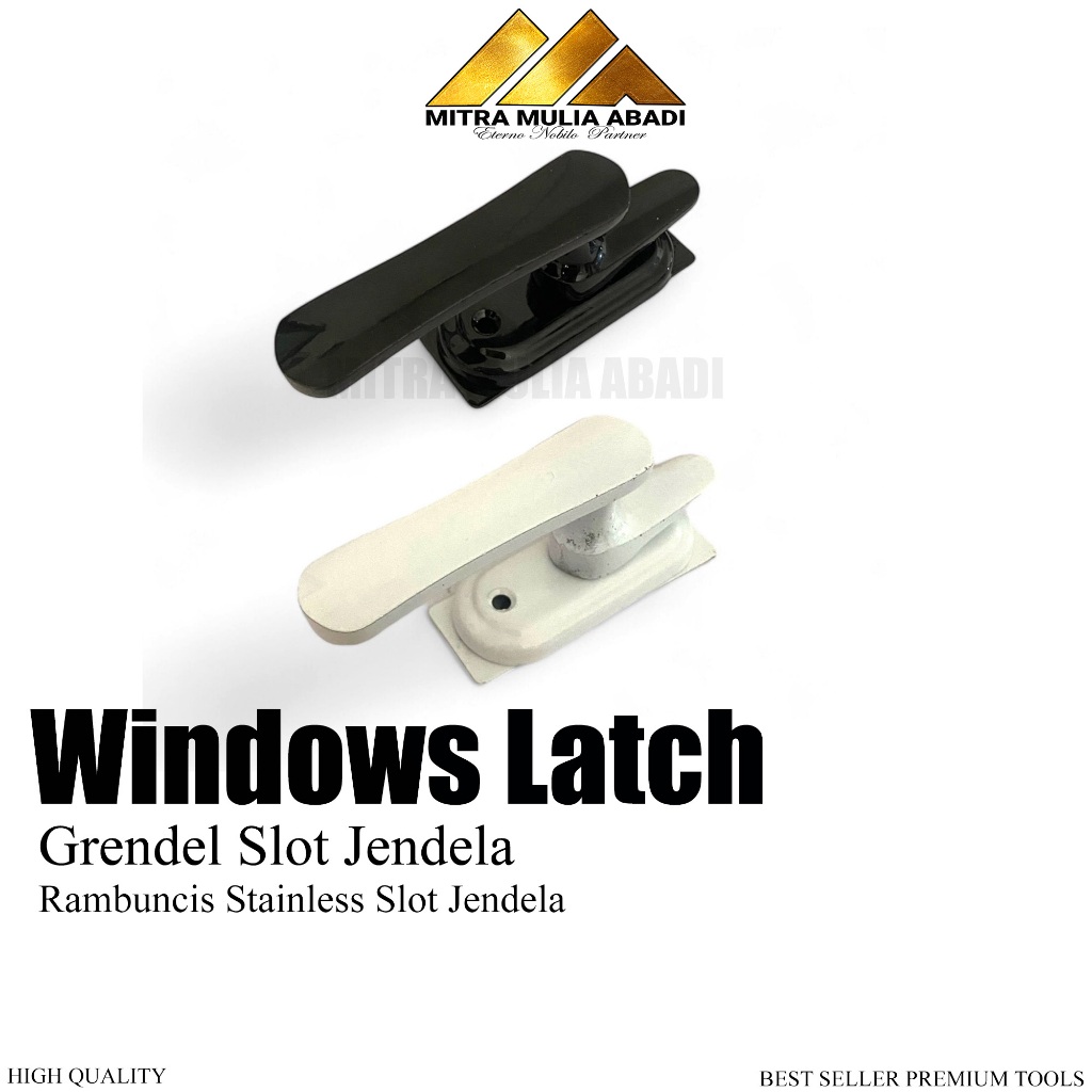 Jual Rambuncis Jendela Aluminium Tebal Hitam | Grendel Slot Jendela ...