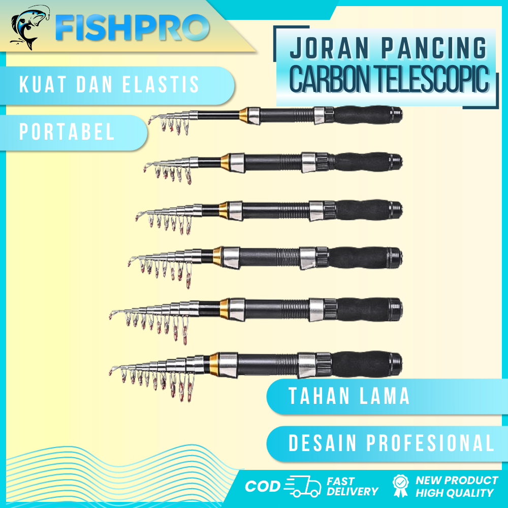 Jual Joran Pancing Laut Karbon Fiber Telescopic 1.2M – 2.3M | Tongkat ...