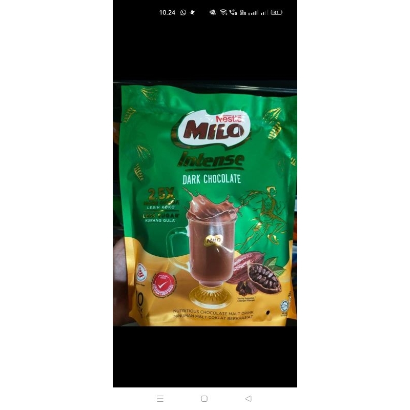 Jual [NEAR ED] MILO INTENSE ORIGINAL MALAYSIA (DARK CHOCOLATE) | Shopee ...