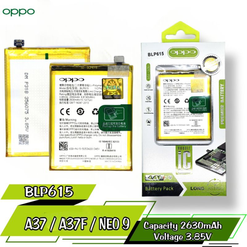 Jual Baterai OPPO ORIGINAL BLP615 / A37 / A37F / NEO 9 battery batre ...