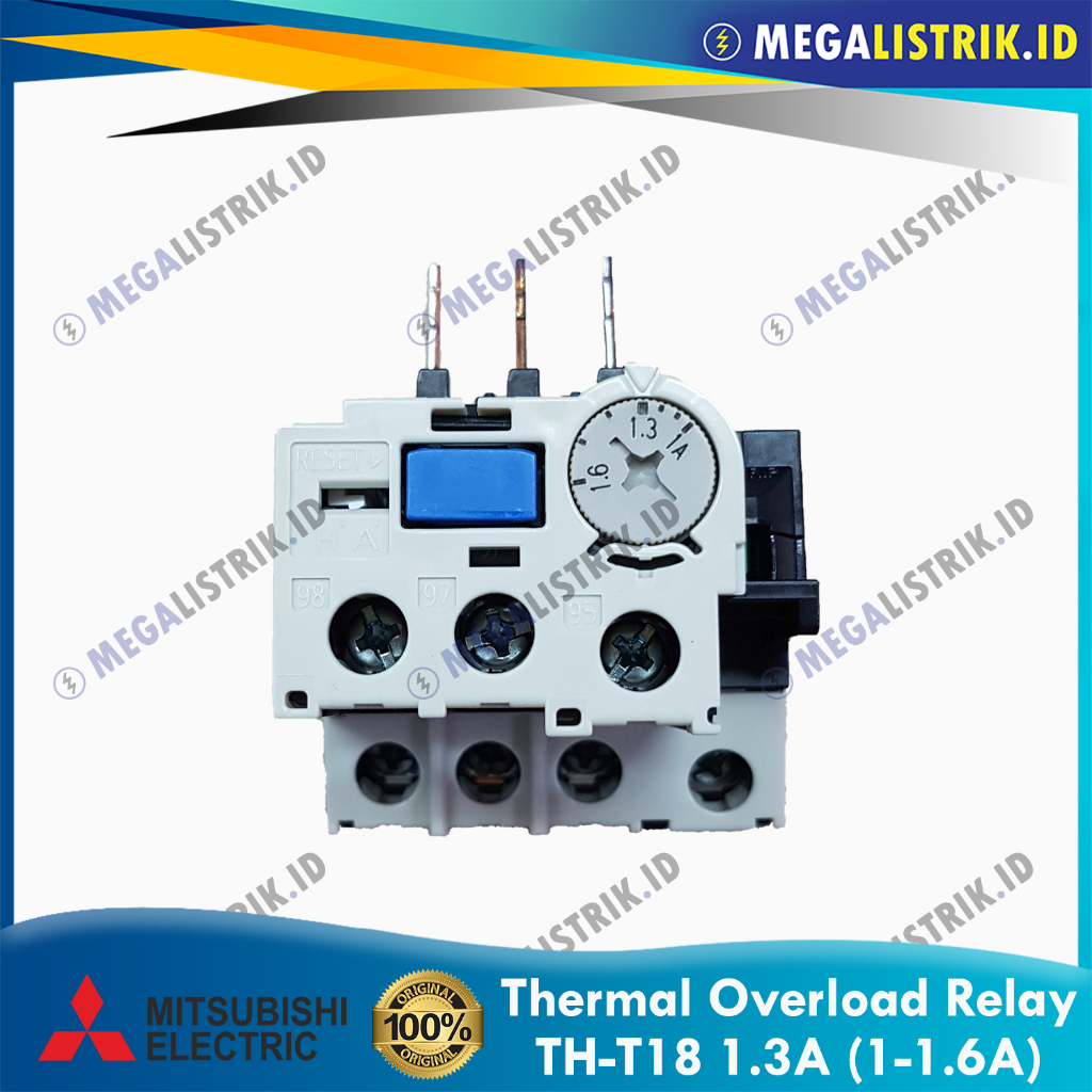 Jual MITSUBISHI TH-T18 0.9A (0.7-1.1A) / THERMAL OVERLOAD RELAY THT18 0 ...