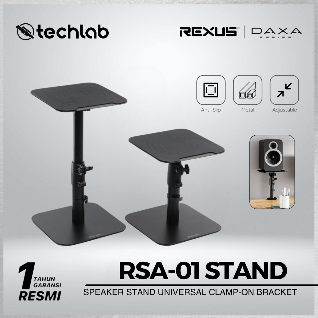Jual Rexus RSA01 / RSA-01 Desktop Speaker Stand With Tilt Mechanism ...