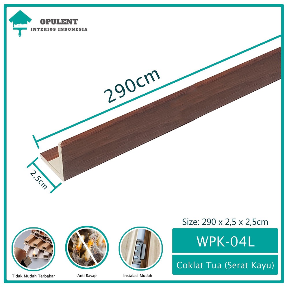 Jual LIST SUDUT SIKU L WPC/ LIST PENUTUP WPC PER BATANG LIS WALL PANEL ...