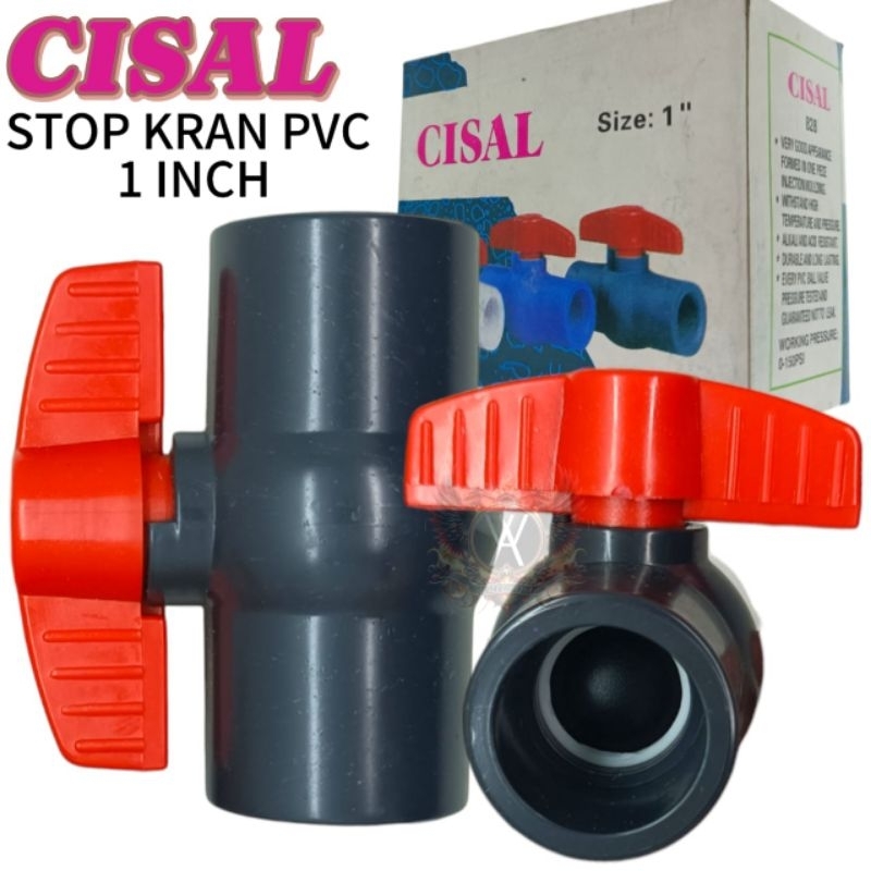 Jual Stop kran pvc 1"inch/ball valve Cisal | Shopee Indonesia