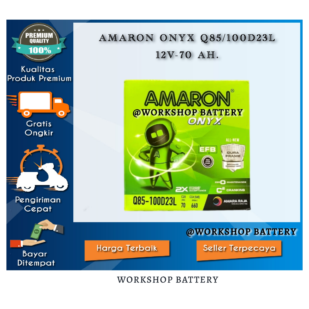 Jual AKI MOBIL MAZDA CX-30 SKYAKTIF. AMARON ONYX Q85/115D23L 12V-70 AH. | Shopee Indonesia