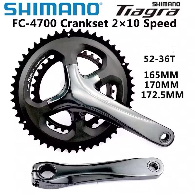 Jual Crank Shimano Tiagra FC-4700 Dual Speed 52-36T Original | Shopee ...