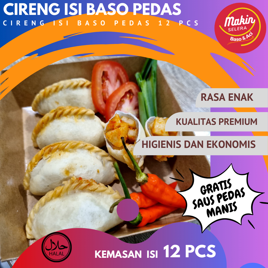 Jual ( GRATIS SAUS PEDAS MANIS ) Cireng Isi Baso Pedas isi 12 pcs by ...