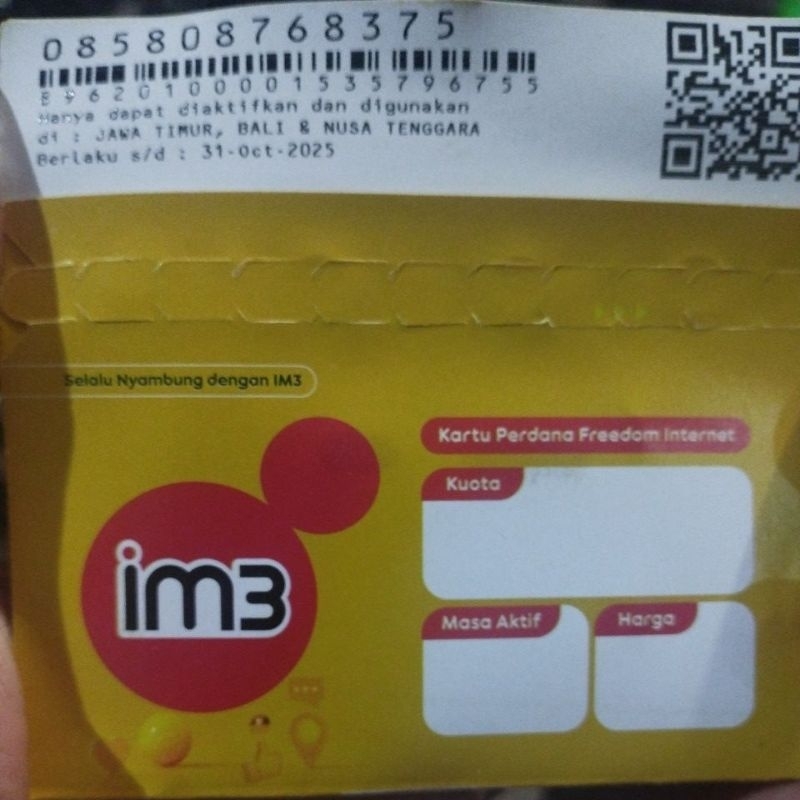 Jual Perdana zero im3 (Jatim Bali Nusatenggara) | Shopee Indonesia