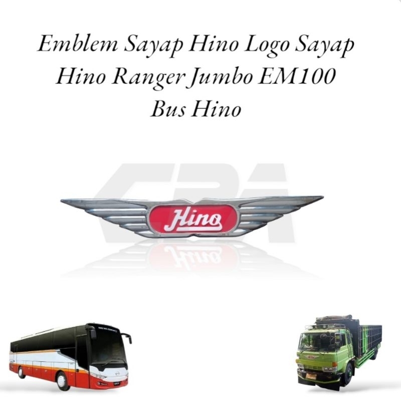 Jual Emblem sayap hino logo sayap Hino ranger HO7C HO7D jumbo EM100 Bus ...
