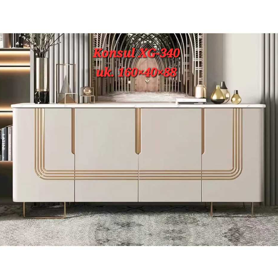 Jual Sideboard Granit Estetik Buffet Serbaguna Import Mewah Meja Konsul ...