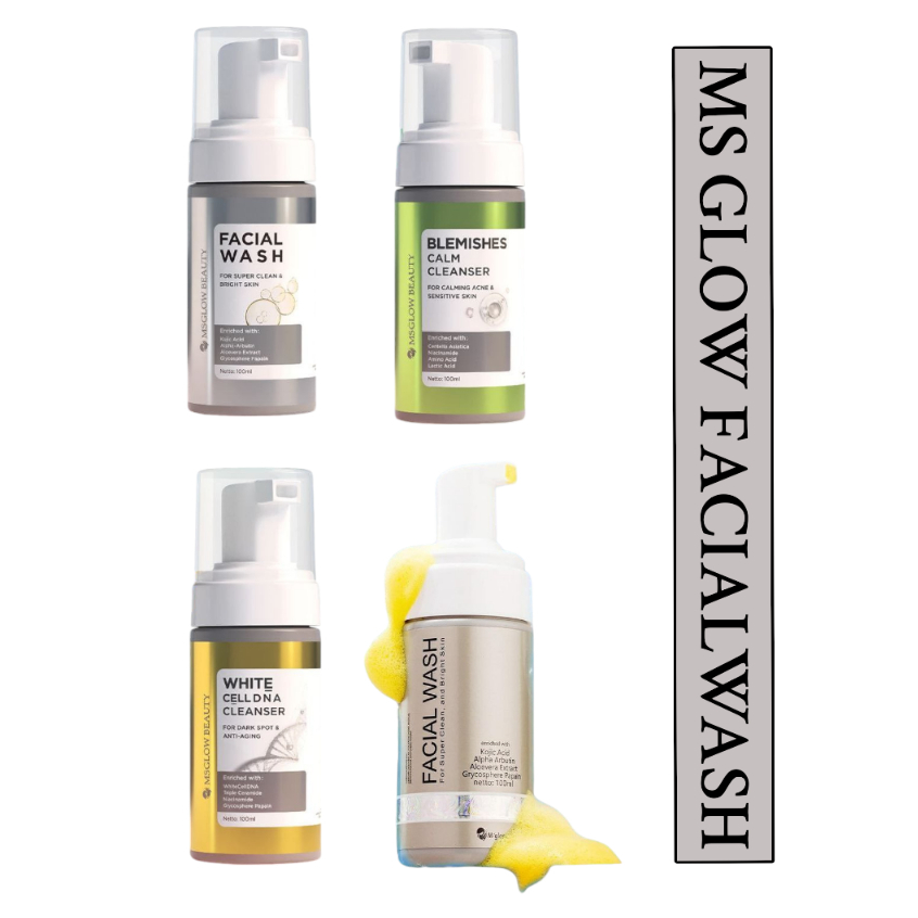 Jual Facial Wash MS Glow Whitening Original Sabun Muka Cuci Muka Face ...