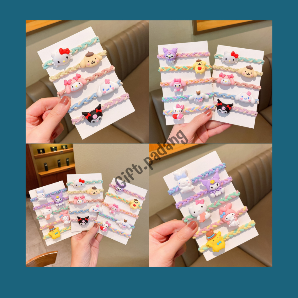Jual 1Pcs Karet Rambut Kepang Cute Elastis Ikatan Kuncir Rambut Sanrio ...